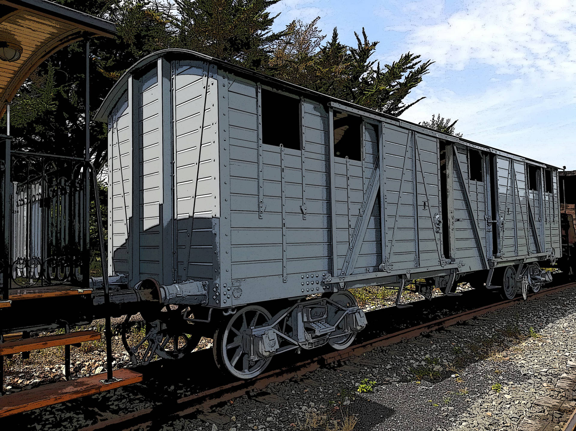 Les wagons Américains - Le Train des Mouettes