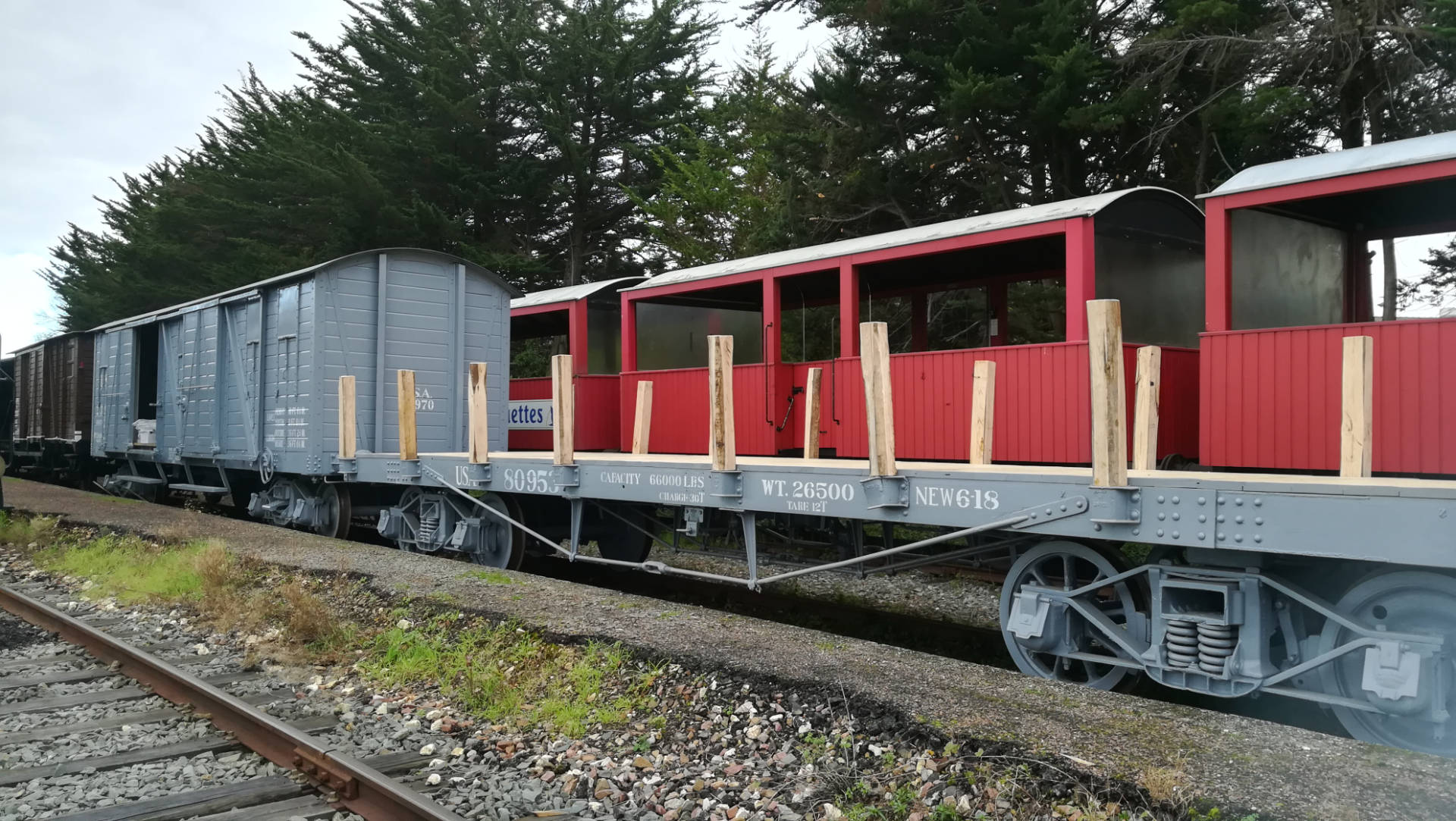 Les wagons Américains - Le Train des Mouettes